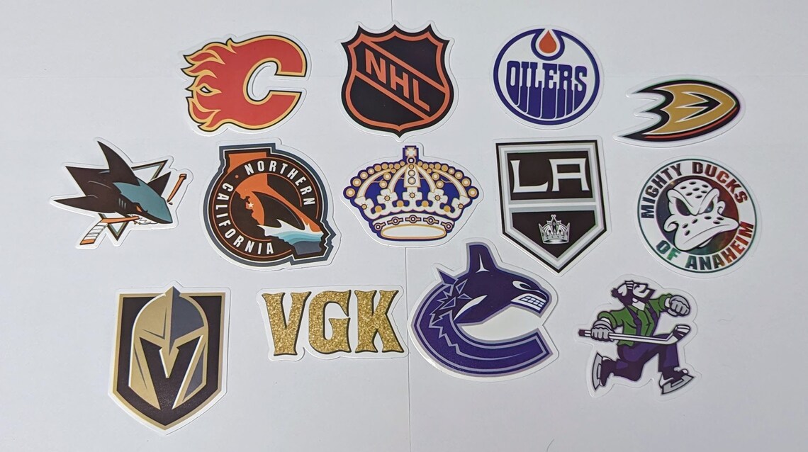 NHL Team Stickers (sold by Unit) - Etsy