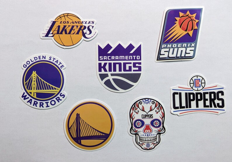 NBA Team Stickers sold by Unit - Etsy