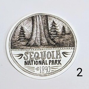 Sequoia National Park Stickers (sold by Unit) - Etsy