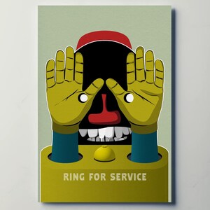 Ring for Service - Unique Original Artwork - Unframed Printed ...