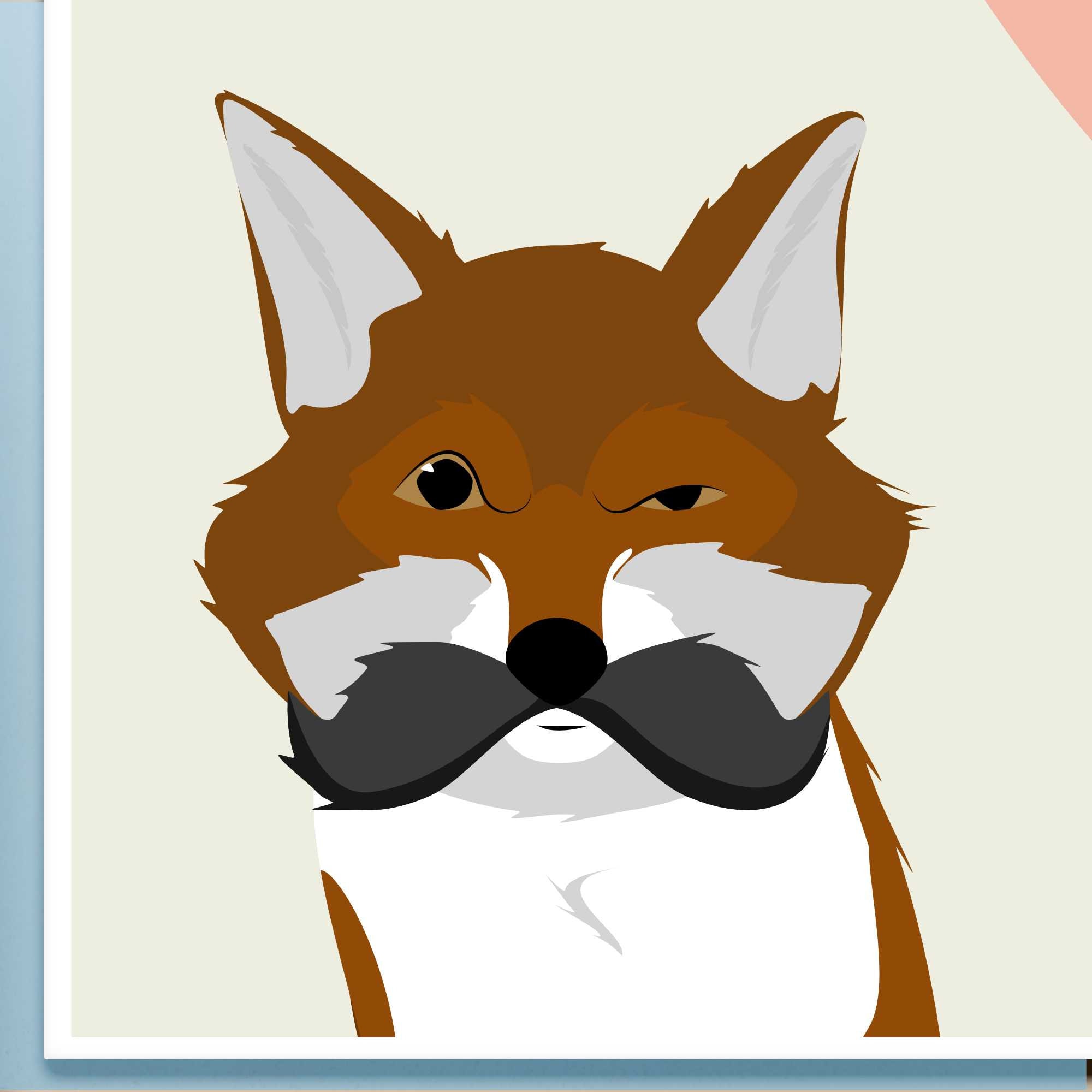 Fox Mustache Birthday Balloon Wall Art Unique Disguised Animal Home ...