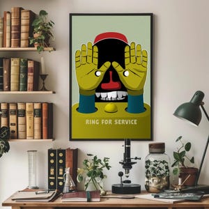 Ring for Service - Unique Original Artwork - Unframed Printed ...