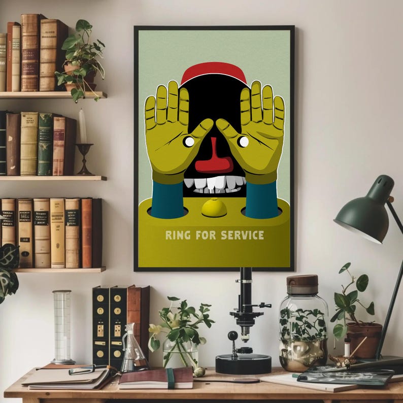 Ring for Service - Unique Original Artwork - Unframed Printed ...