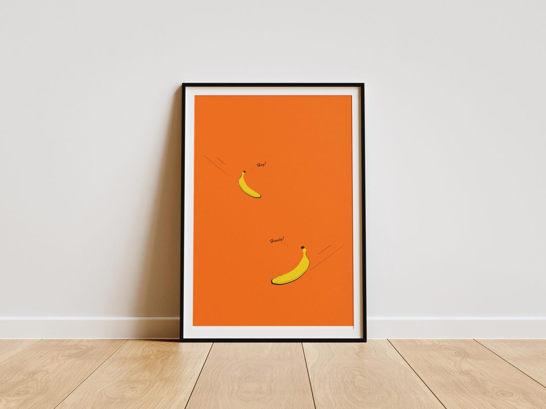 Banana Buddies! Fun Printed Banana Wall Art - Super Cute Banana Friends ...