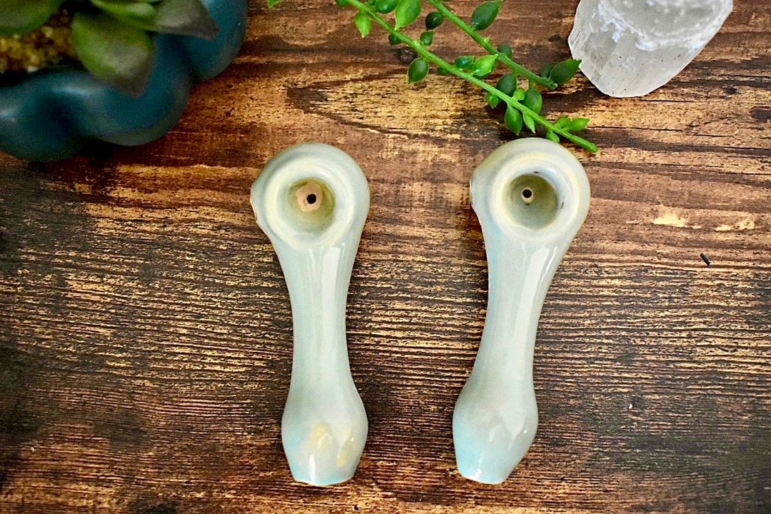Pastel Jade Ceramic Pipe - Etsy