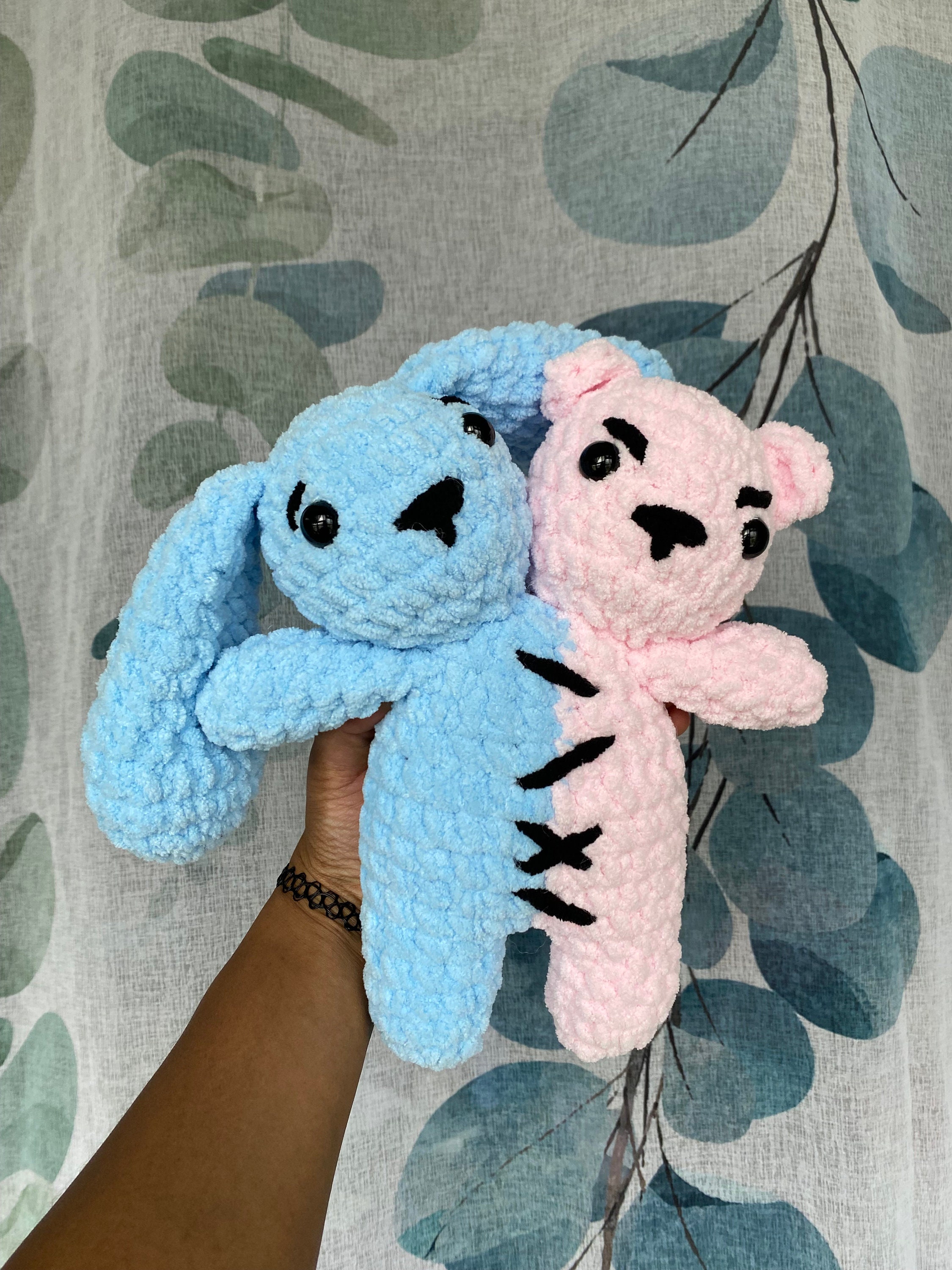 Two Headed Plushie Conjoined Twin Doll Crocheted Goth - Etsy