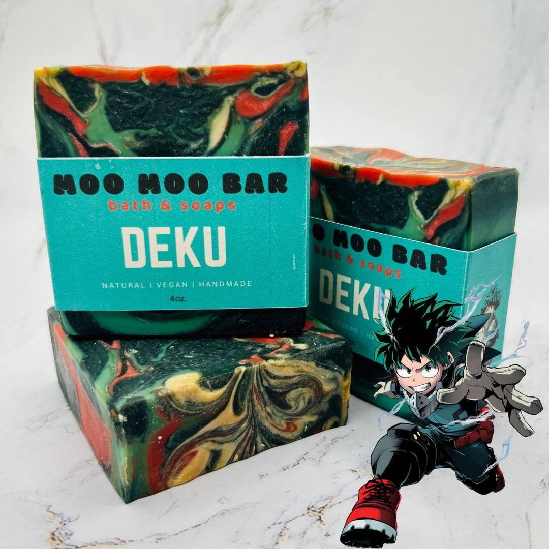 Deku Inspired Soap, Anime Soap, Midoriya, Handmade Soap Bar, Body Soap ...