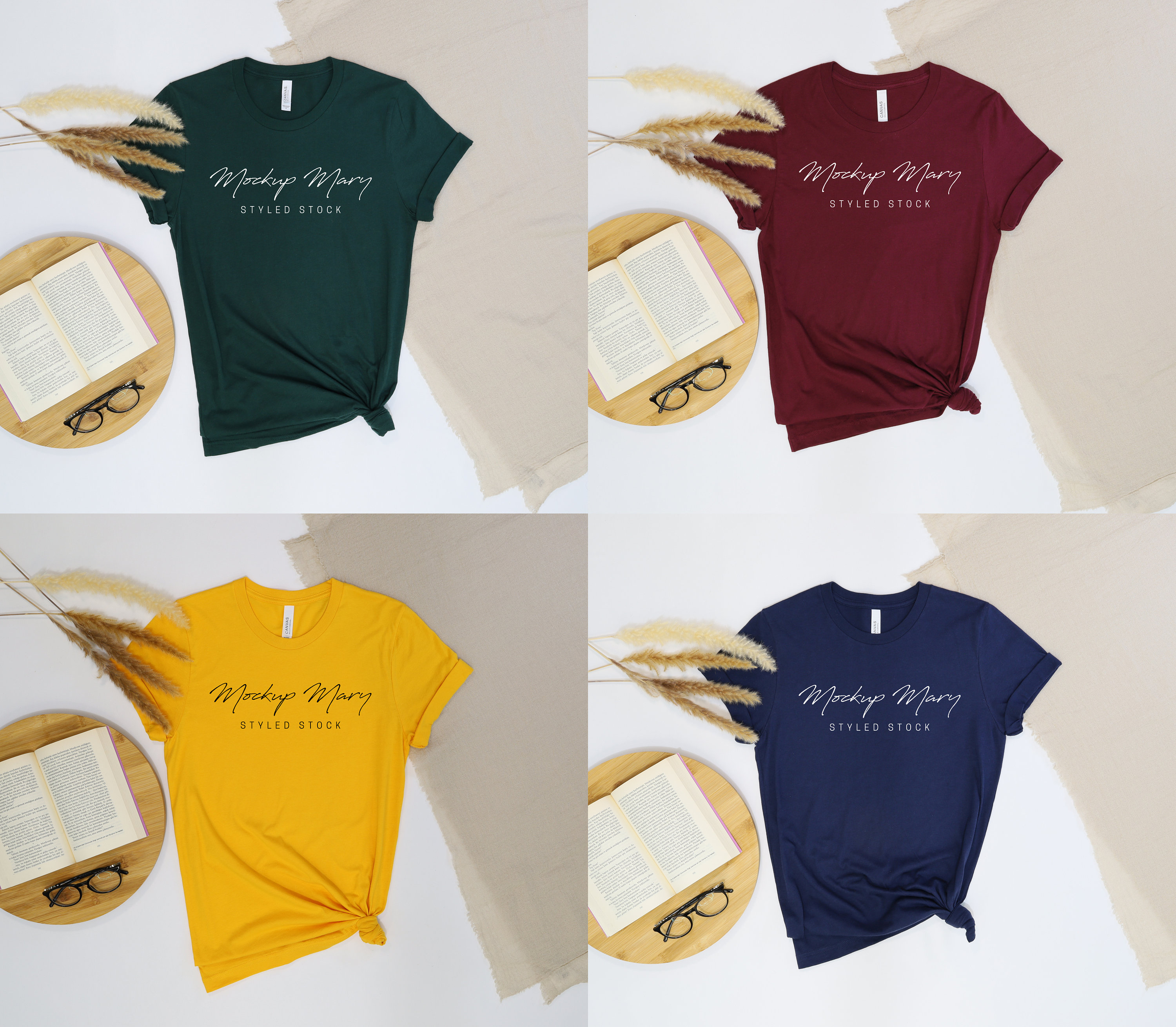 Bella Canvas 3001 Mockup Bundle, Bella and Canvas T-shirt 3001 Mockups ...