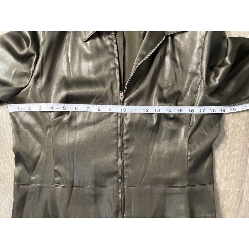 Vintage 90s Dawn Joy Black Satin Full Zip Made in USA Jacket - Etsy
