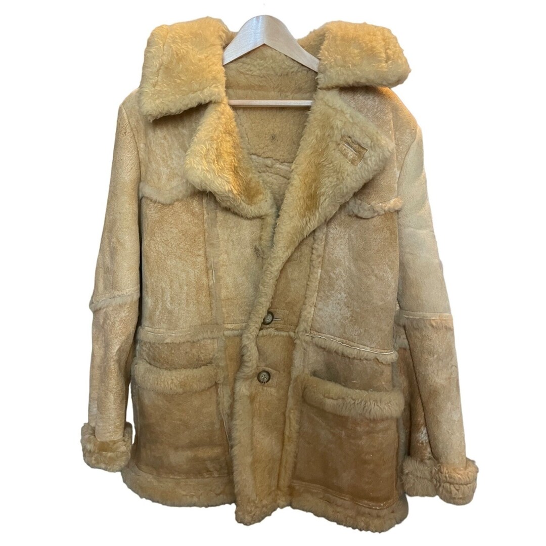Vintage 1960s Heavy Shearling Sheepskin Coat Rancher - Etsy