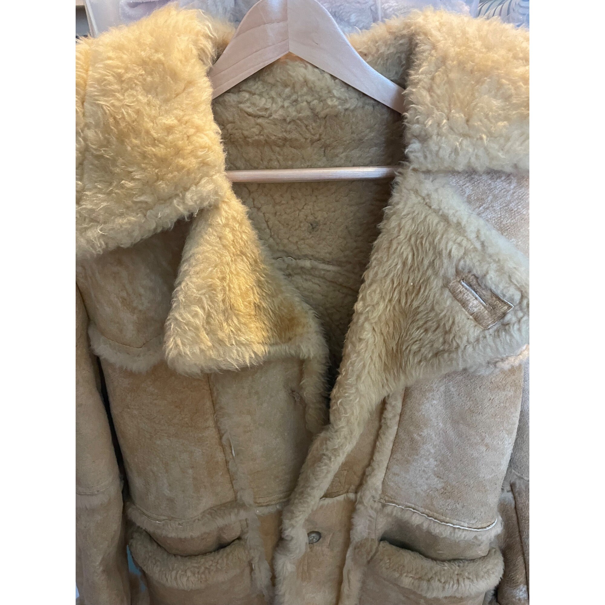 Vintage 1960s Heavy Shearling Sheepskin Coat Rancher - Etsy