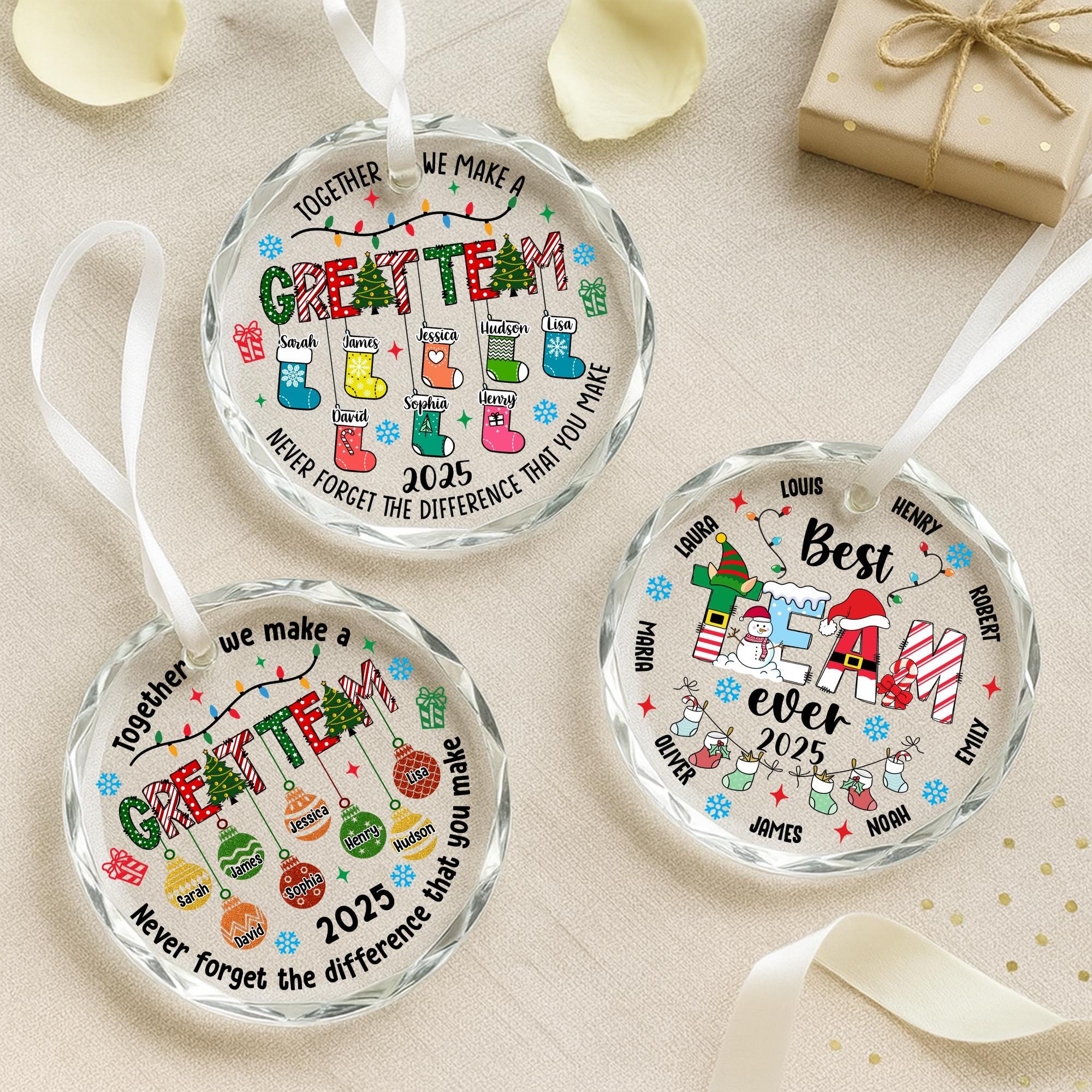 Personalized Team Ornament | Custom Great Team Christmas Gift ...