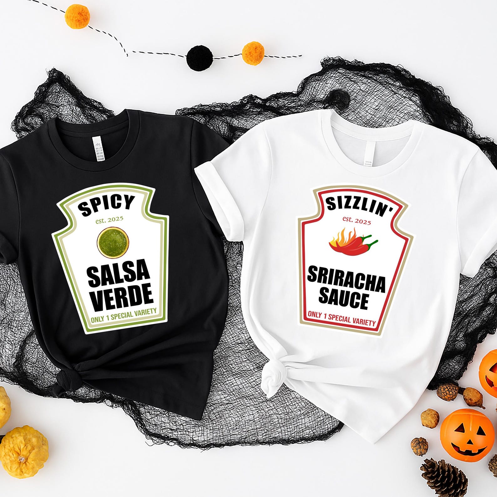 Funny Matching Condiment Halloween Shirts – Soy Sauce, Wasabi, Sriracha ...