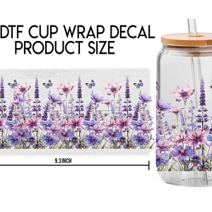 UV DTF Wildflowers Cup Wrap Set 10 | Floral Cup Transfer Stickers for ...