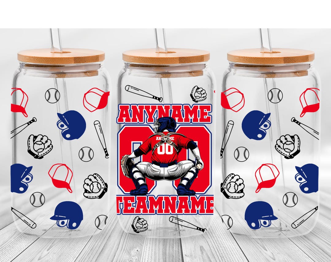 UV DTF Personalized Baseball Player Name Cup Wrap, Custom Baseball Name ...