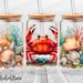 Red Crab Sea 16oz Libbey Glass Wrap Png Cute Crab Glass Can - Etsy