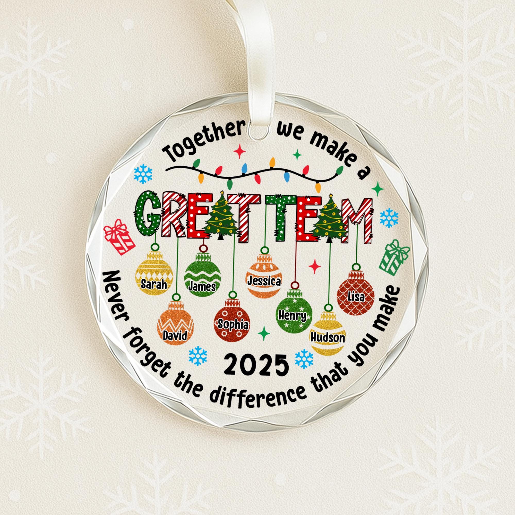 Personalized Team Ornament | Custom Great Team Christmas Gift ...