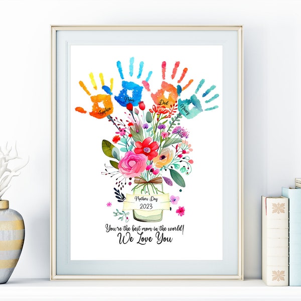 Handprint Flower Art - Etsy