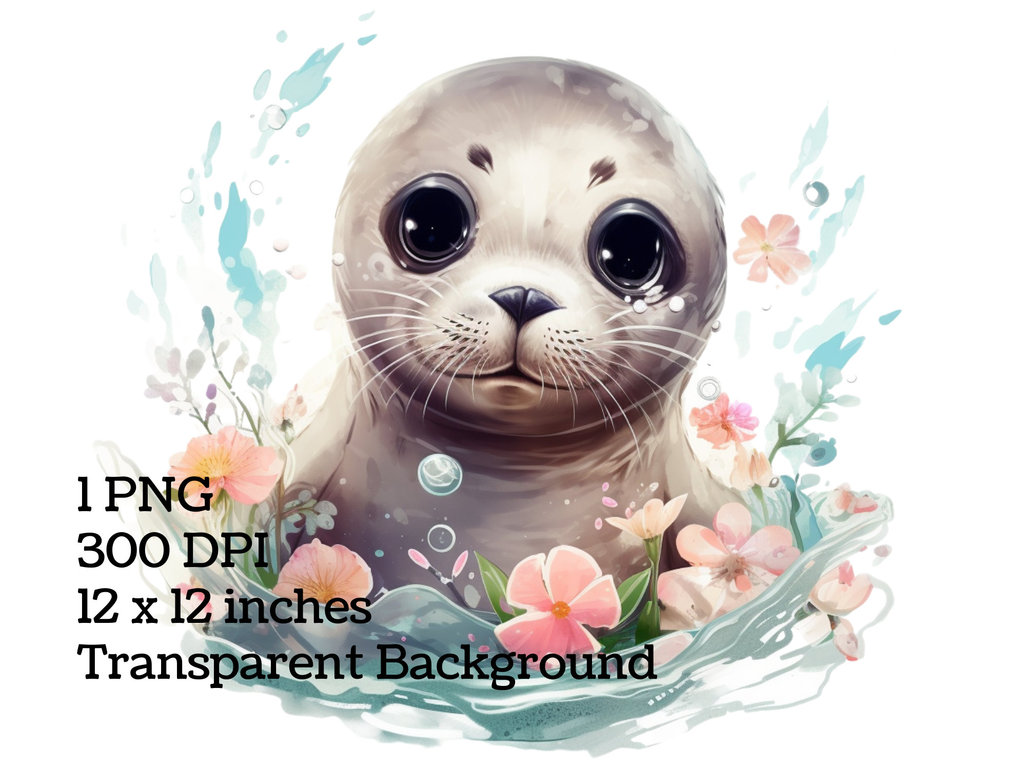 Swimming Seal Clipart