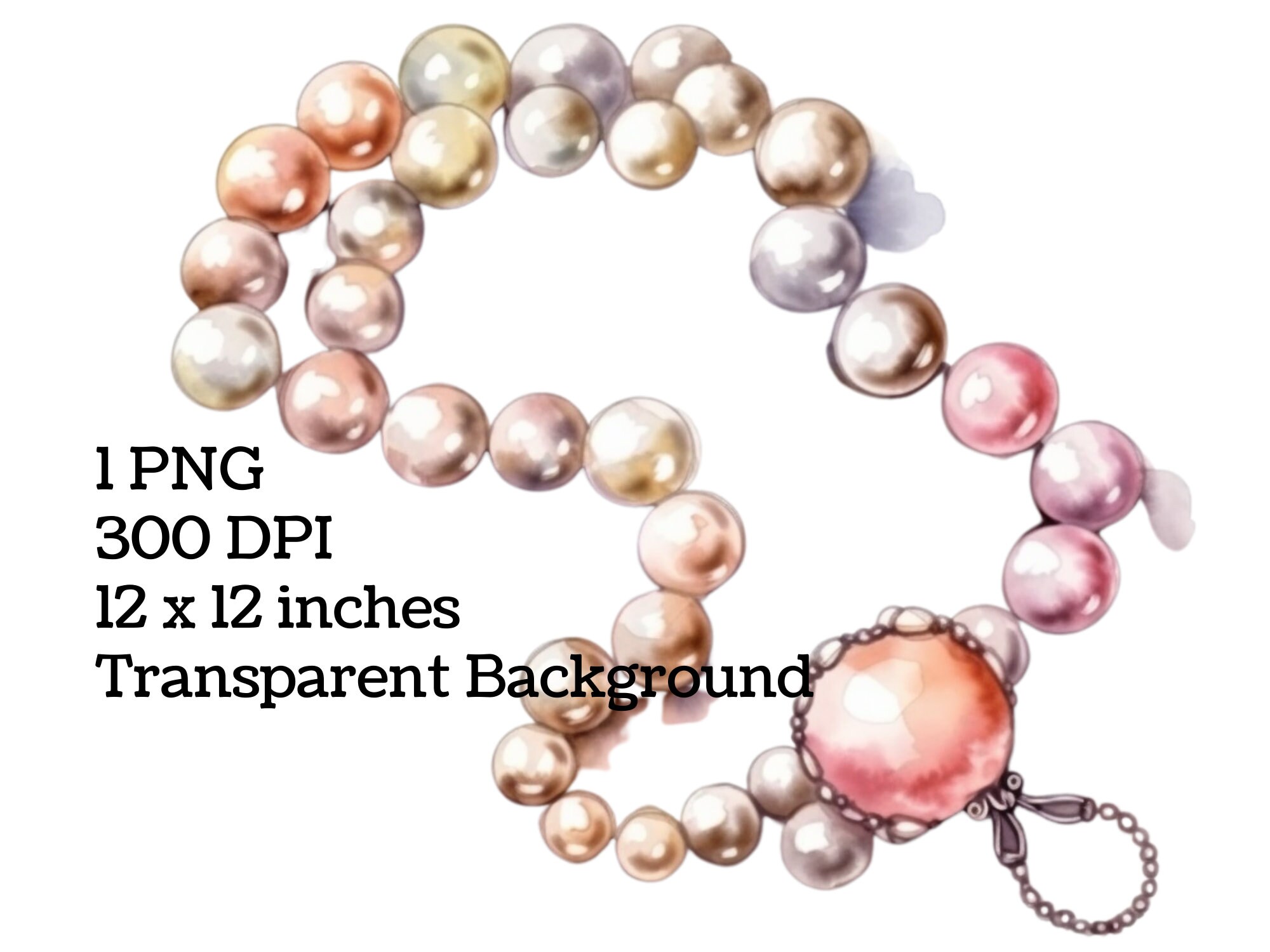 Pearl Necklace Clipart Pink