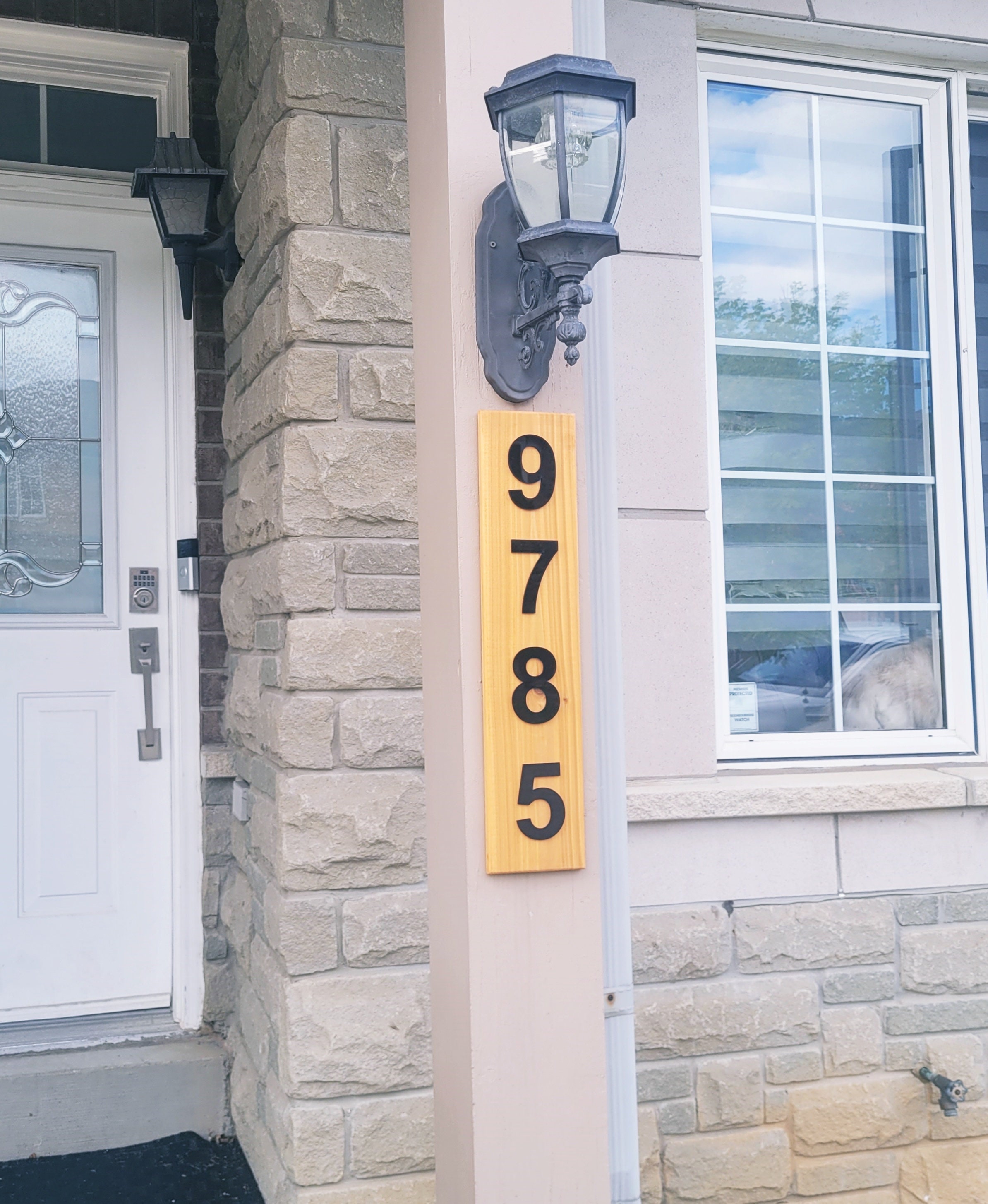 Horizontal House Sign, Address Sign, Outdoor Sign, House Numbers ...