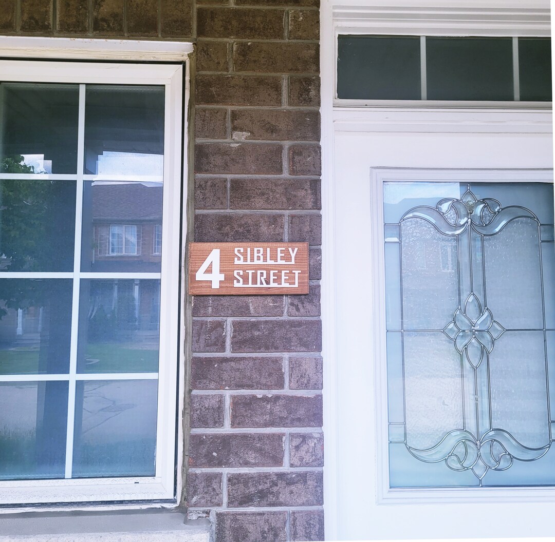 Address Sign, Outdoor Sign, Vertical House Sign, House Numbers, Modern ...