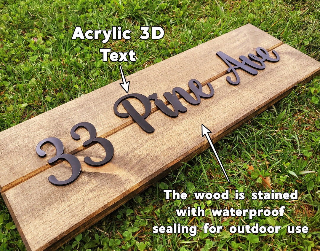 Personalized 3D Wood Sign, Acrylic Text, Housewarming Gift - Etsy
