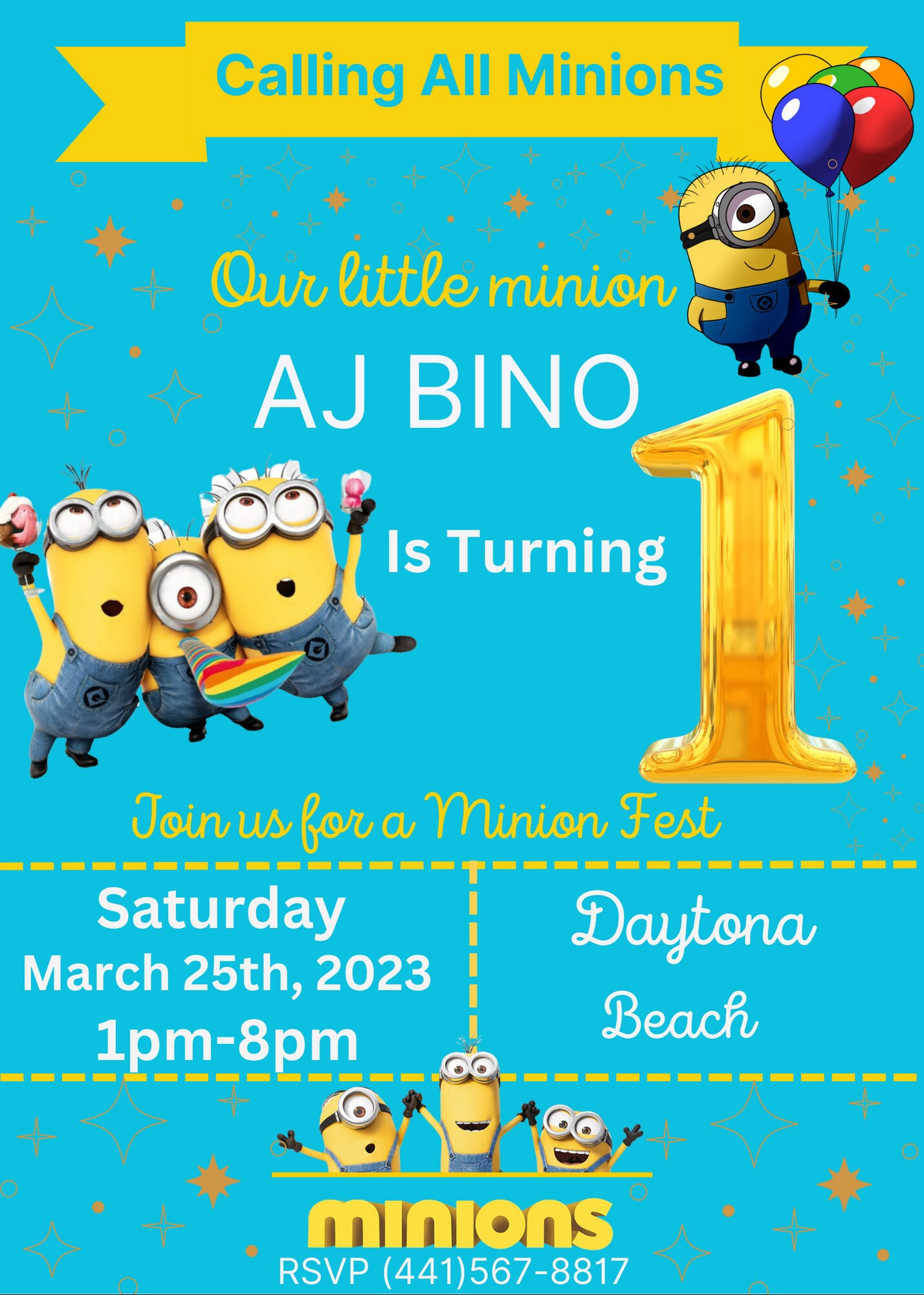 Minions Birthday Invitation,minions Invitation, Editable With Canva ...