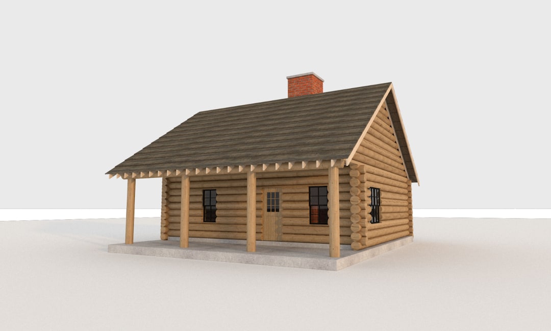 Build Your Own Log Cabin House Plans DIY 2 Bedroom Vacation Home 840 Sq ...