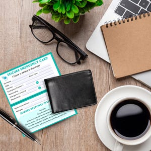 Editable Seizure Emergency Card: Medical Alert Wallet Template (digital ...
