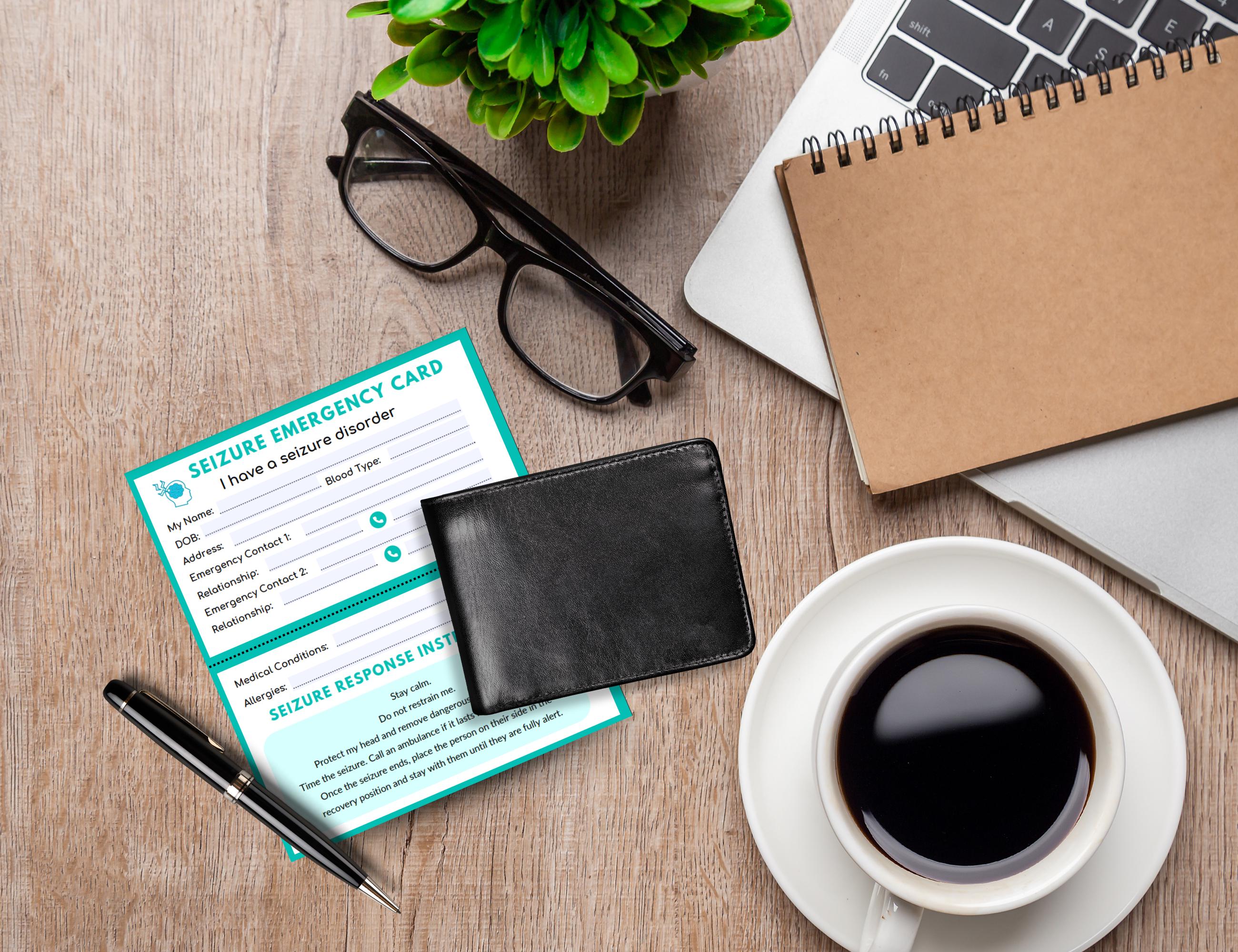 Editable Seizure Card Epilepsy Card Medical Card Seizure Awareness ...