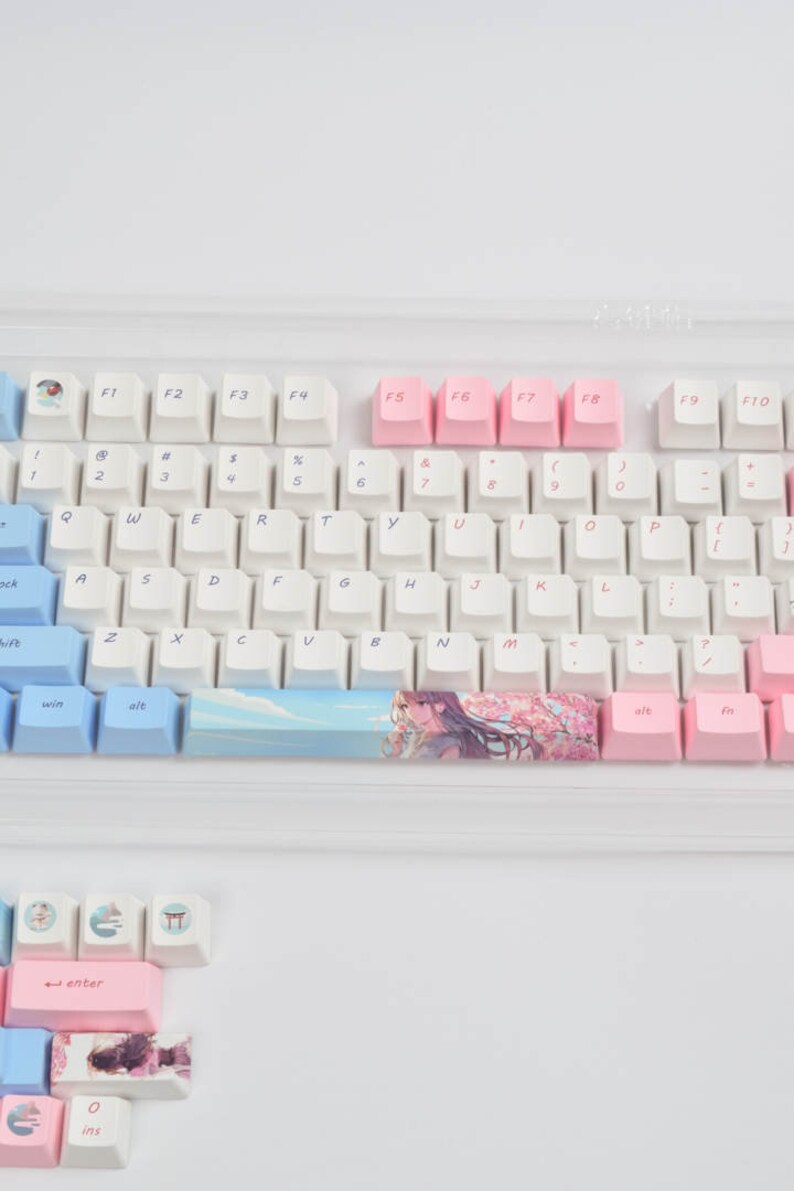 Cute Pink Mechanical Keyboard Keycaps Set, Cherry MX Keycaps, Pink PBT ...