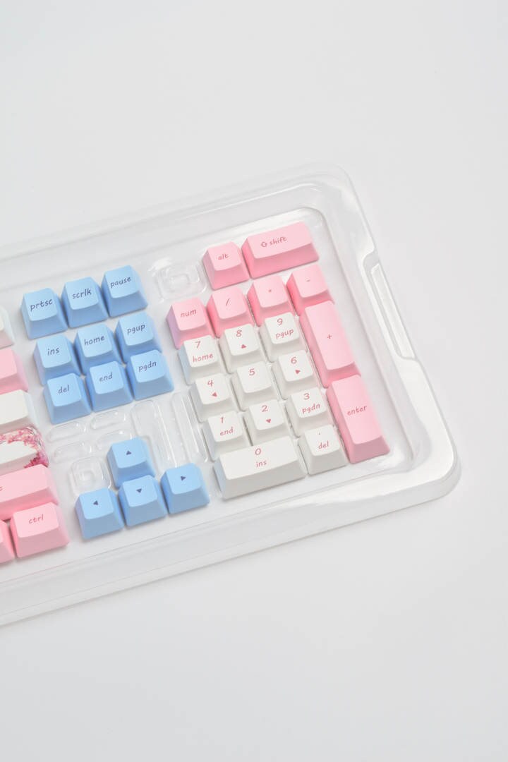 Cute Pink Mechanical Keyboard Keycaps Set, Cherry MX Keycaps, Pink PBT ...