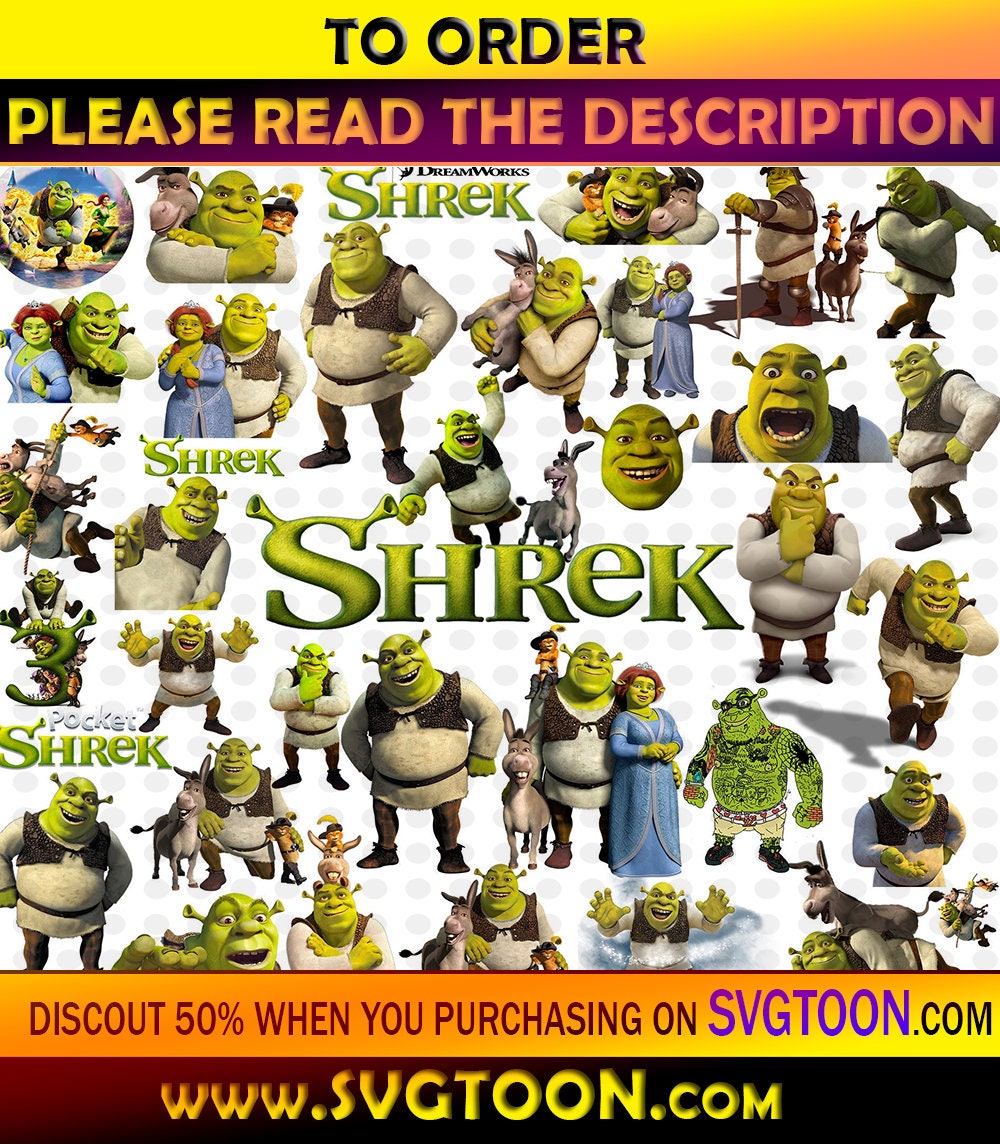Shrek Svg File Set SVG Bundle LAYERED Cricut Filesinstant - Etsy