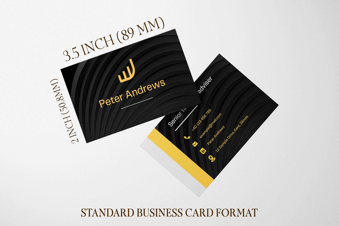 Financial Business Card Template, Editable Business Card, Printable ...