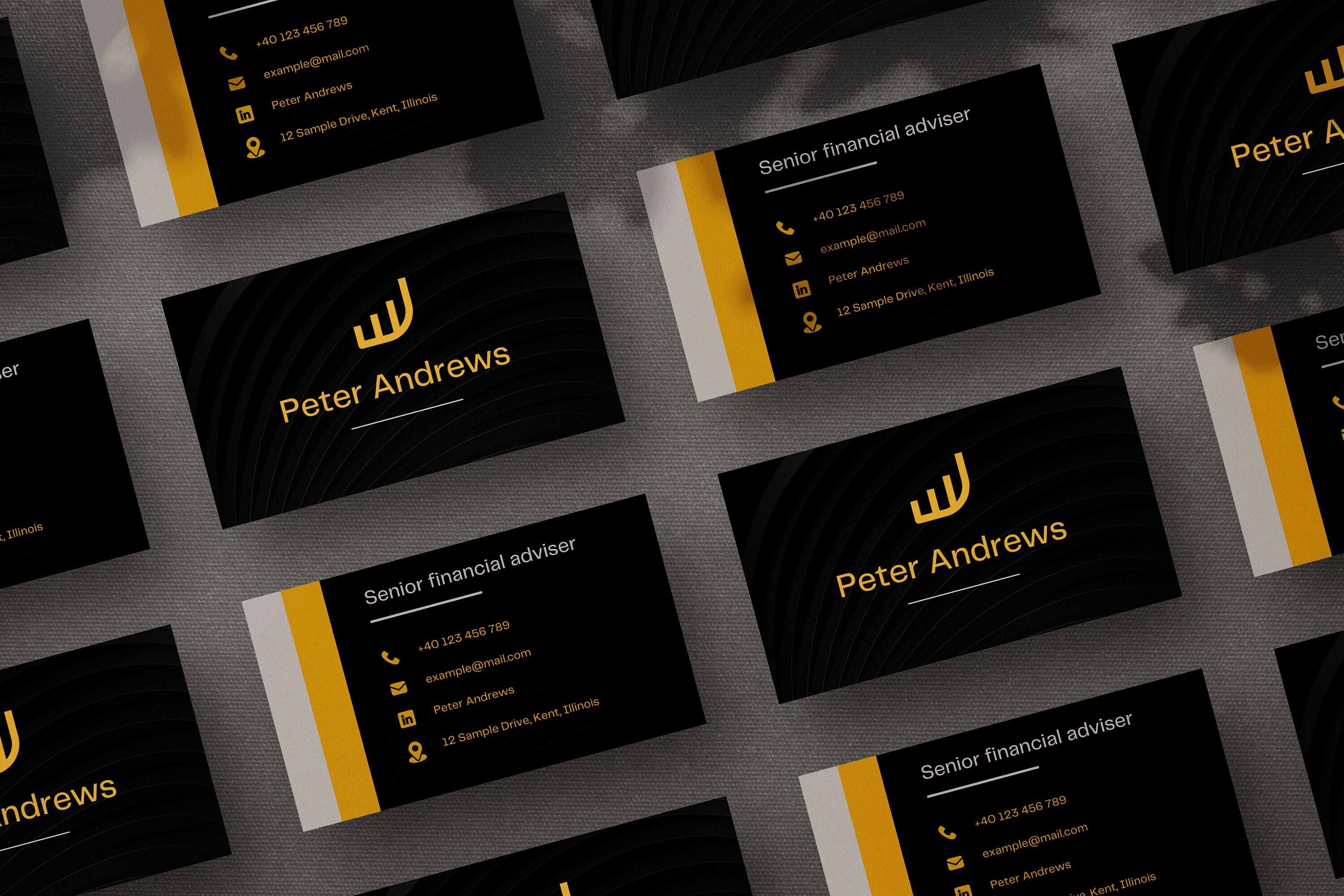 Financial Business Card Template, Editable Business Card, Printable ...