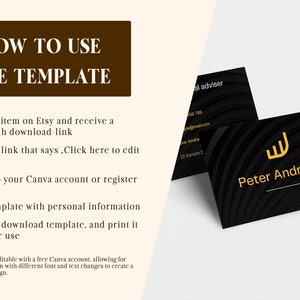 Financial Business Card Template, Editable Business Card, Printable ...