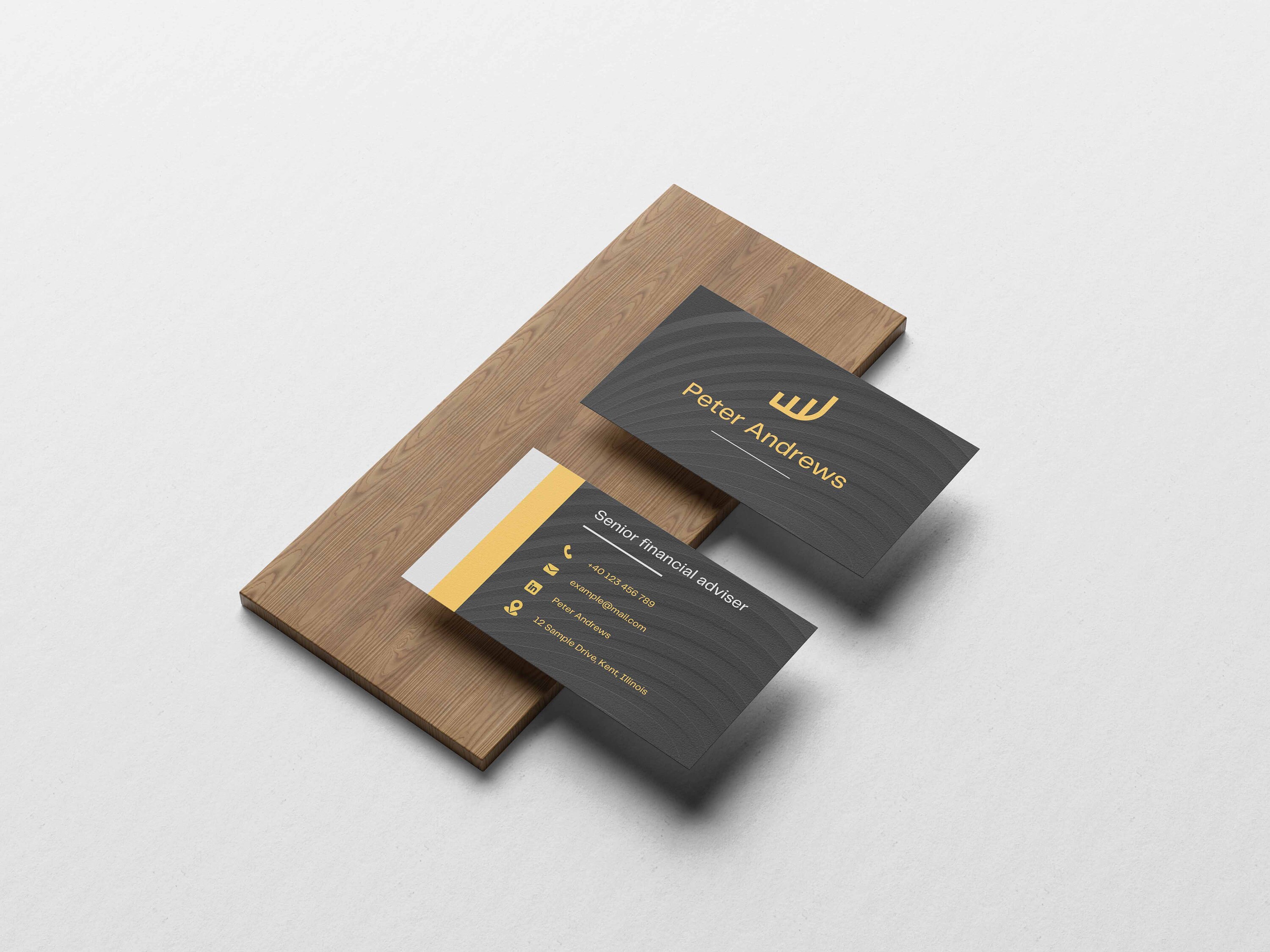 Financial Business Card Template, Editable Business Card, Printable ...