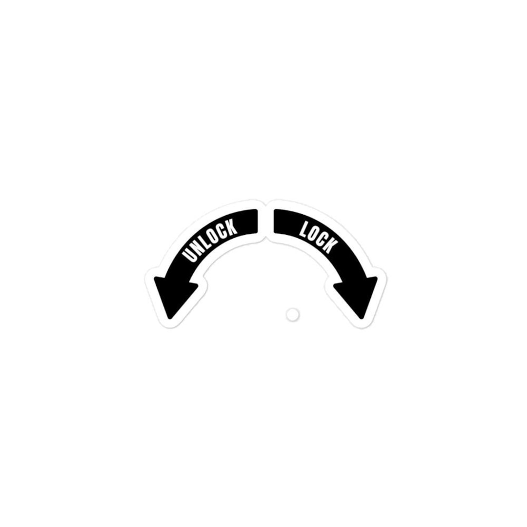 Unlock Lock Directional Bubble-free Stickers - Etsy