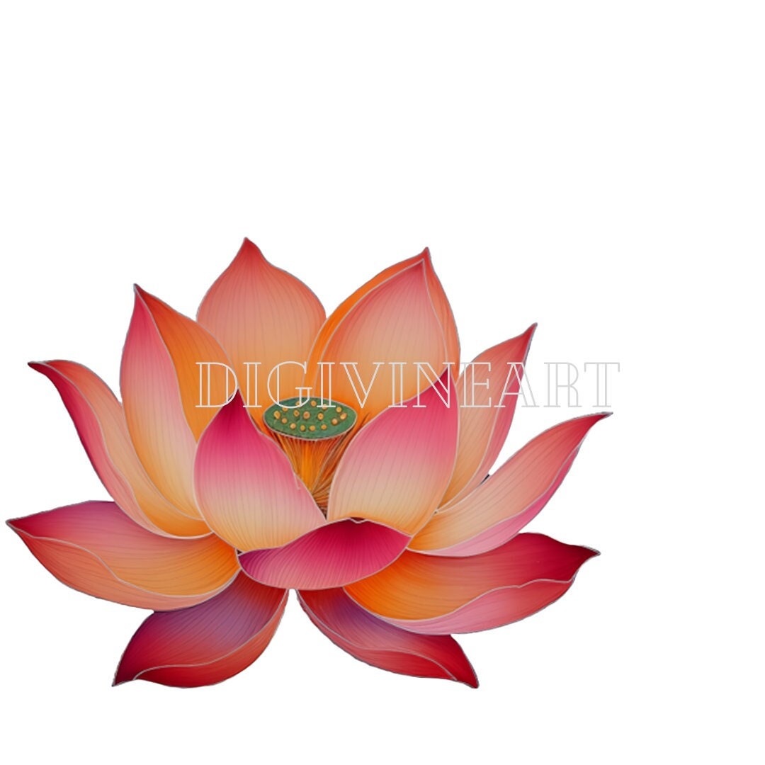 5 Lotus, PNG Transparent, Lotus Water Colour Lotus Flower Digital Download, Botanical Clip Art ...