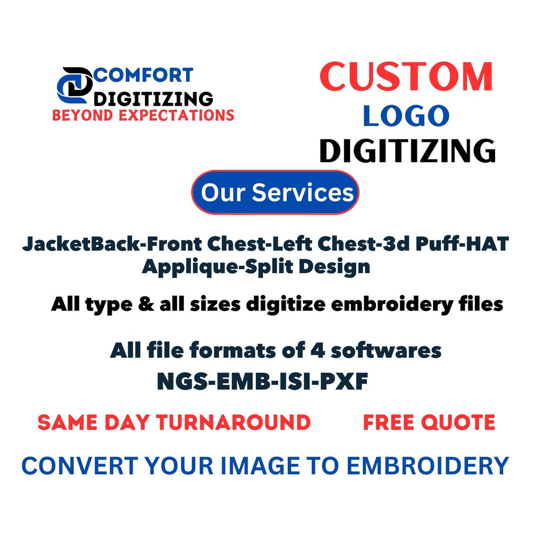 Custom Embroidery Digitizing, Custom Portrait, Embroidery Digitizing ...