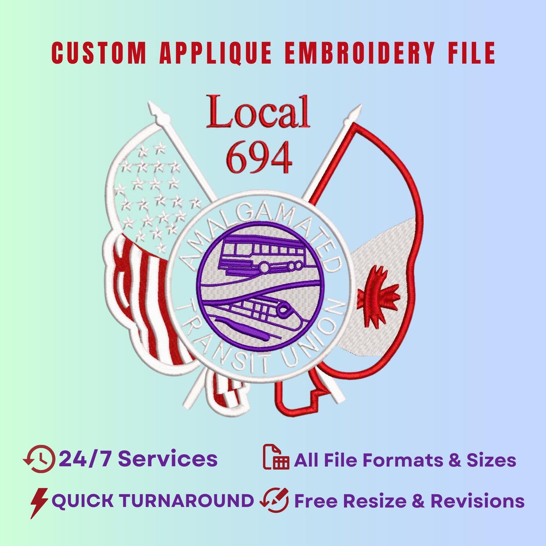 Custom Appliqué Embroidery | Cozy Designs, Logos & Patterns | Digitized ...
