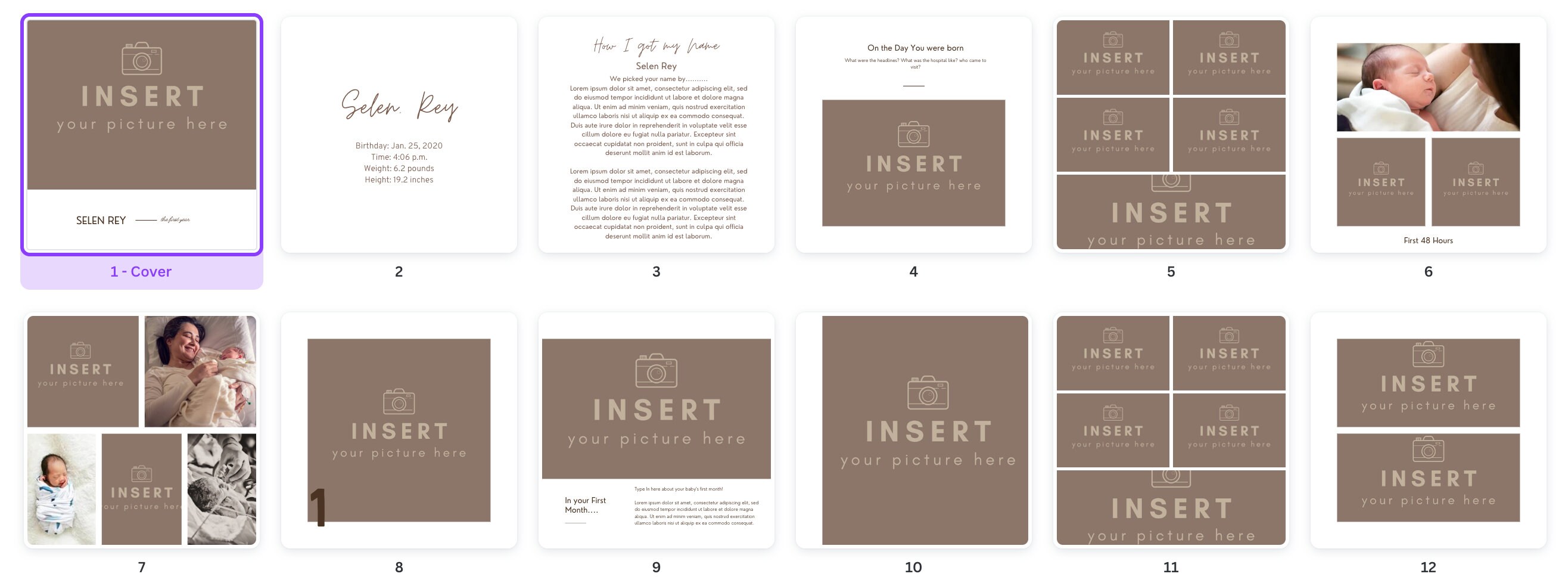 Babies First Year Book Template (CANVA) - Etsy