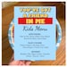 Toy Story Kids Menu, Kids Menu Template, Editable Menu, Printable Menu ...