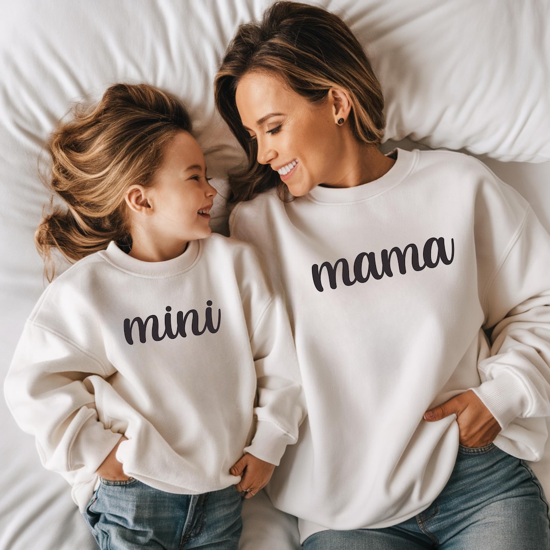Matching Mama and Mini Sweatshirts, Mother Daughter Outfits, Family ...