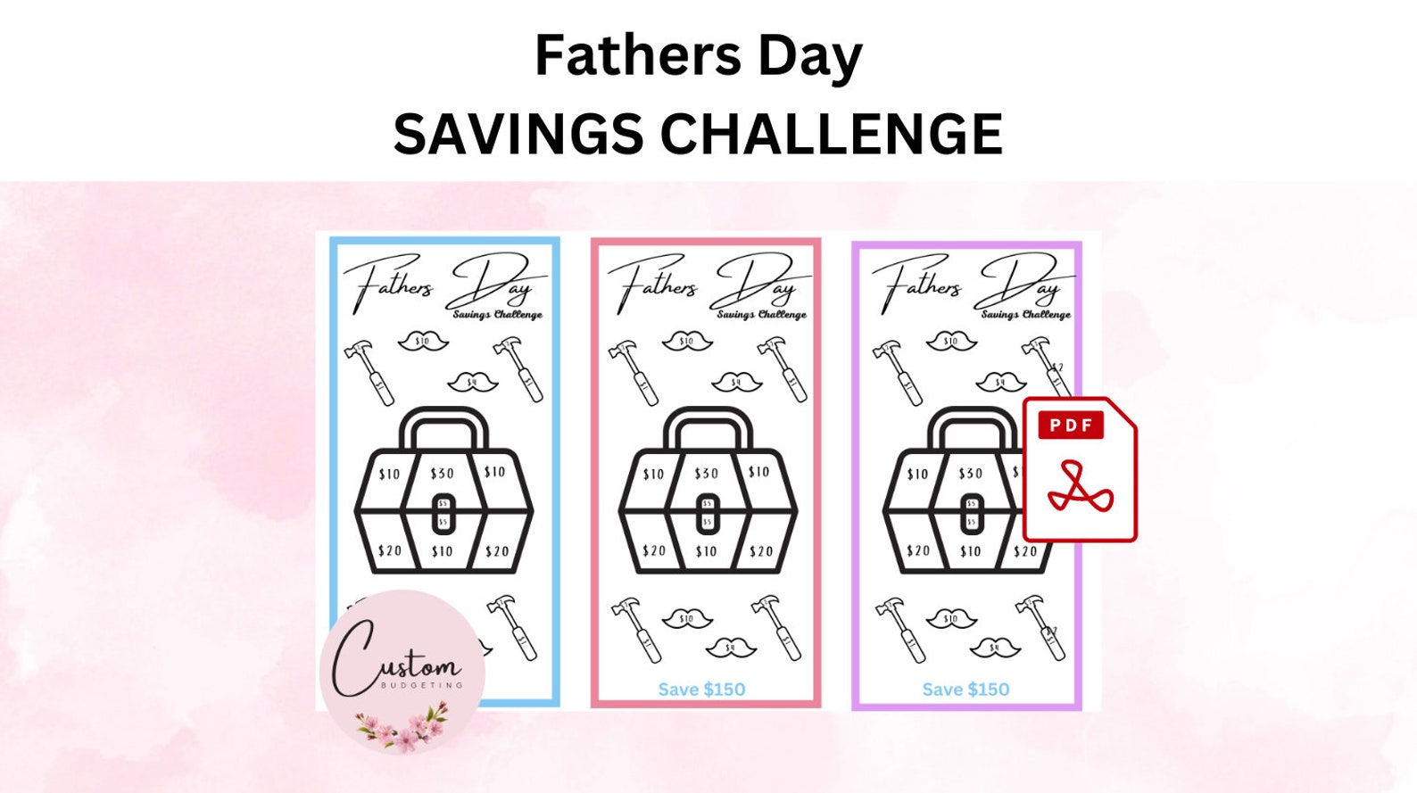 Fathers Day Challenge L Cash Stuffing Challenge - Etsy