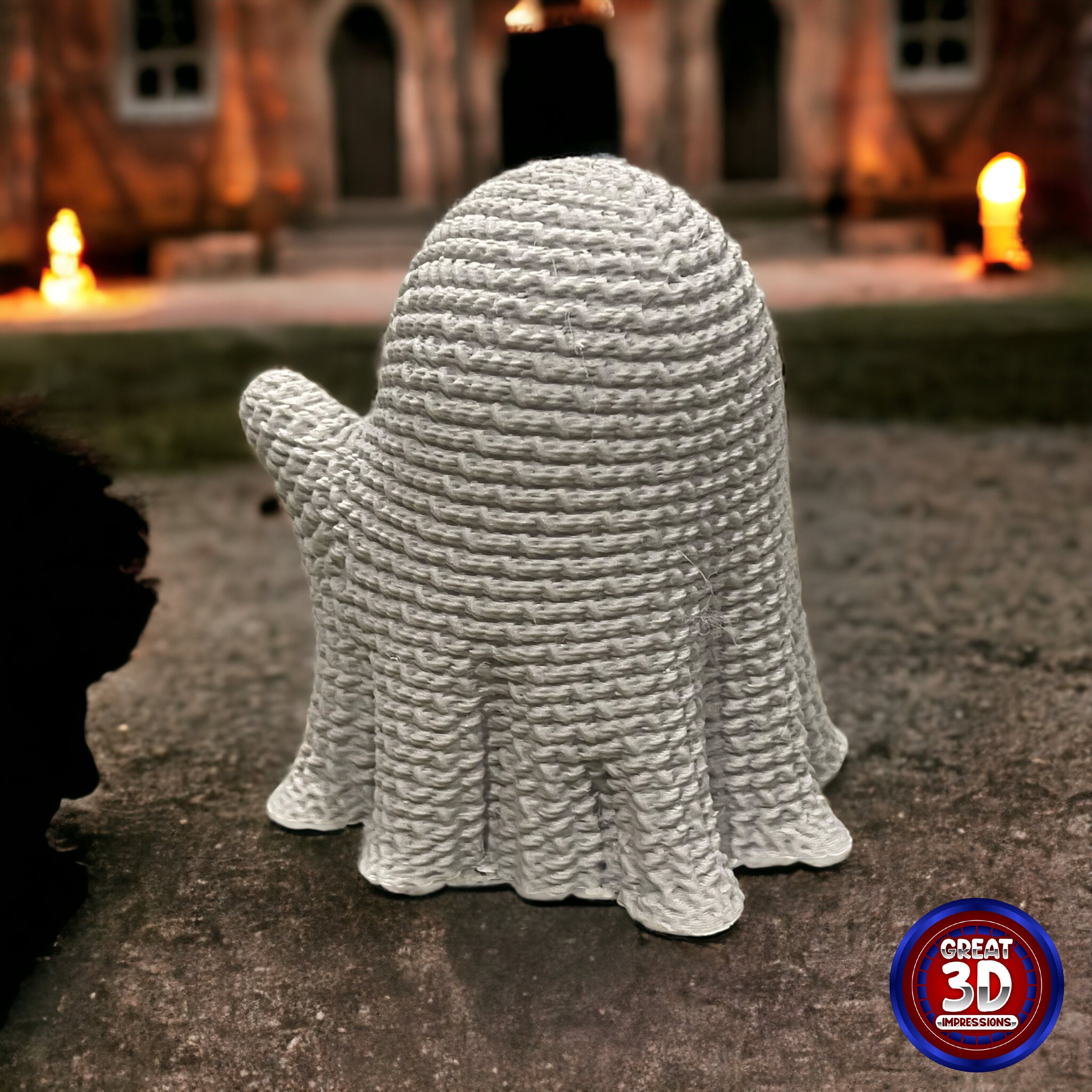 3D Printed Crocheted Ghost Cute Spooky Tealight Holder - Etsy