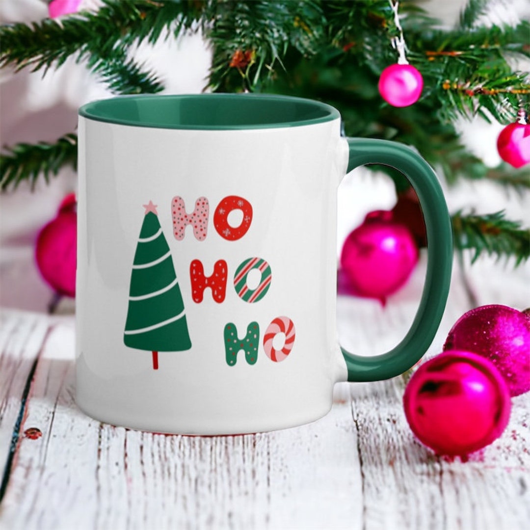 Ho Ho Ho Christmas Tree Mug for the Holiday Ho Ho Ho Coffee - Etsy