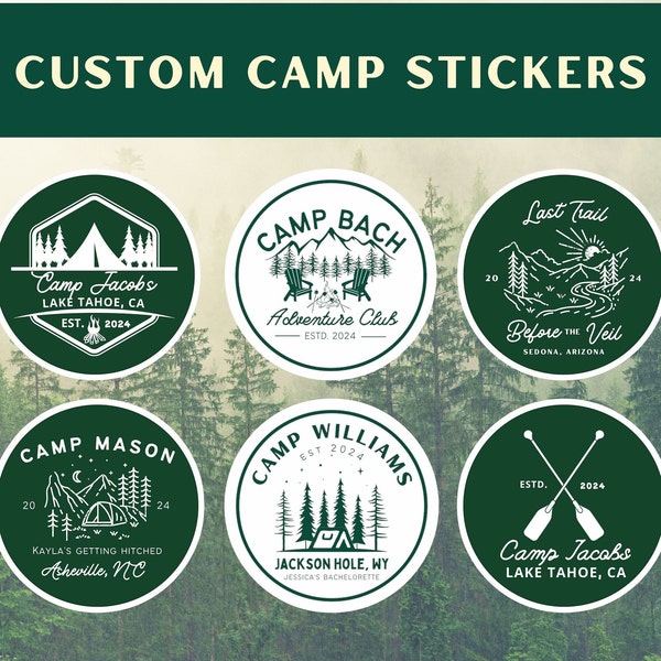 Camp Stickers - Etsy