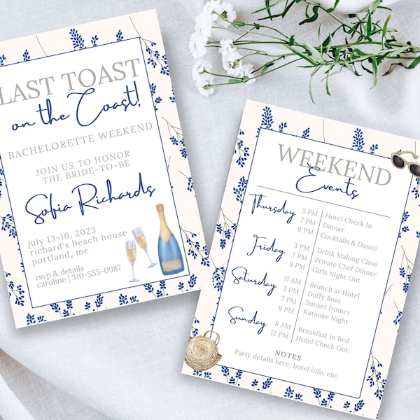 Last Toast on the Coast Invitation - Etsy